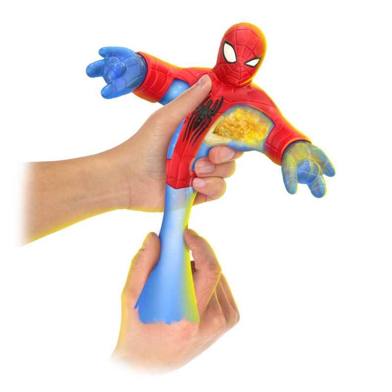 Héroe Goo Jit Zu Marvel Stretchy Spider-Man Azul 4.2" para niños de...