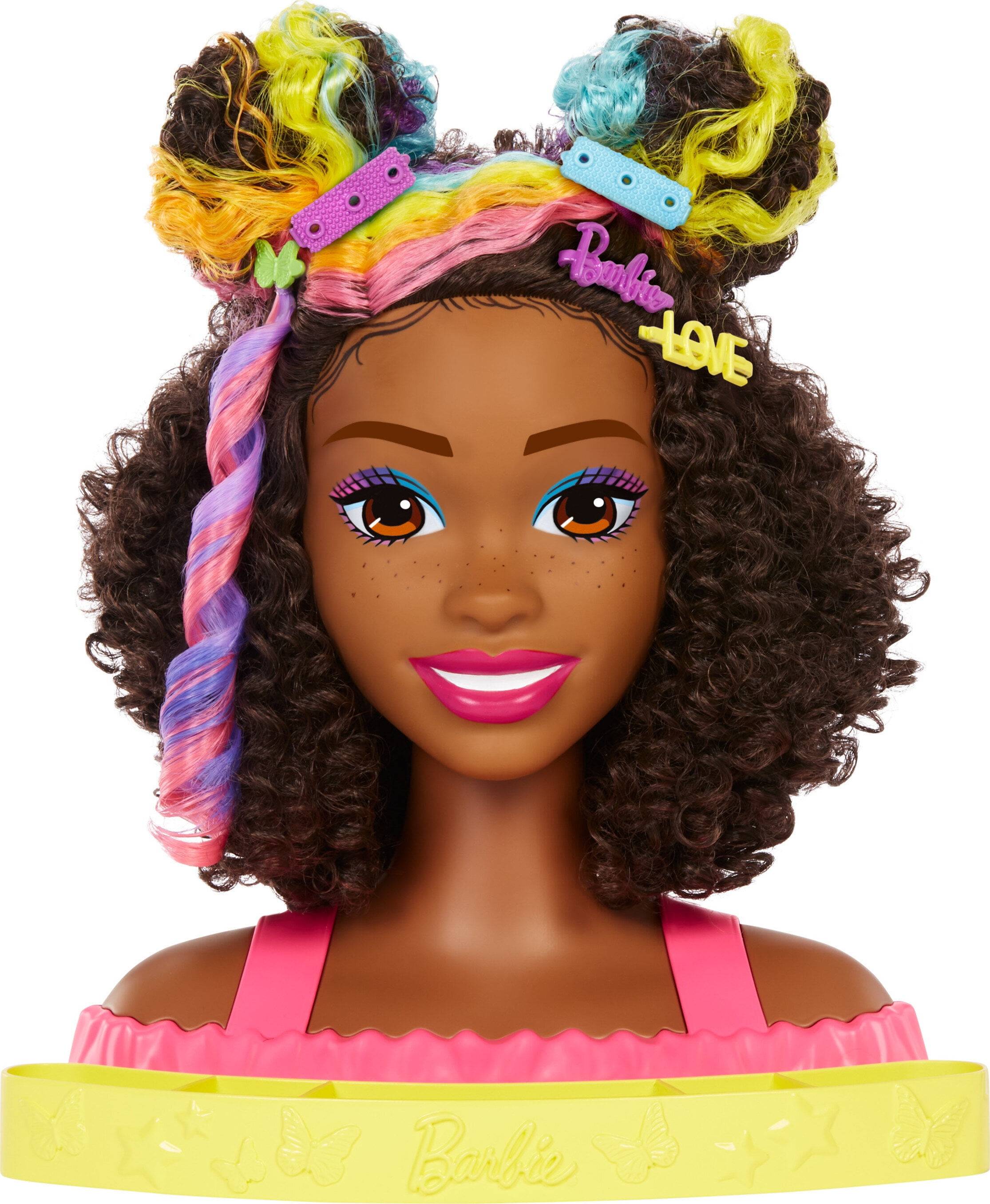 Cabeza de Estilismo Deluxe de Barbie con Accesorios de Color y Cabe...